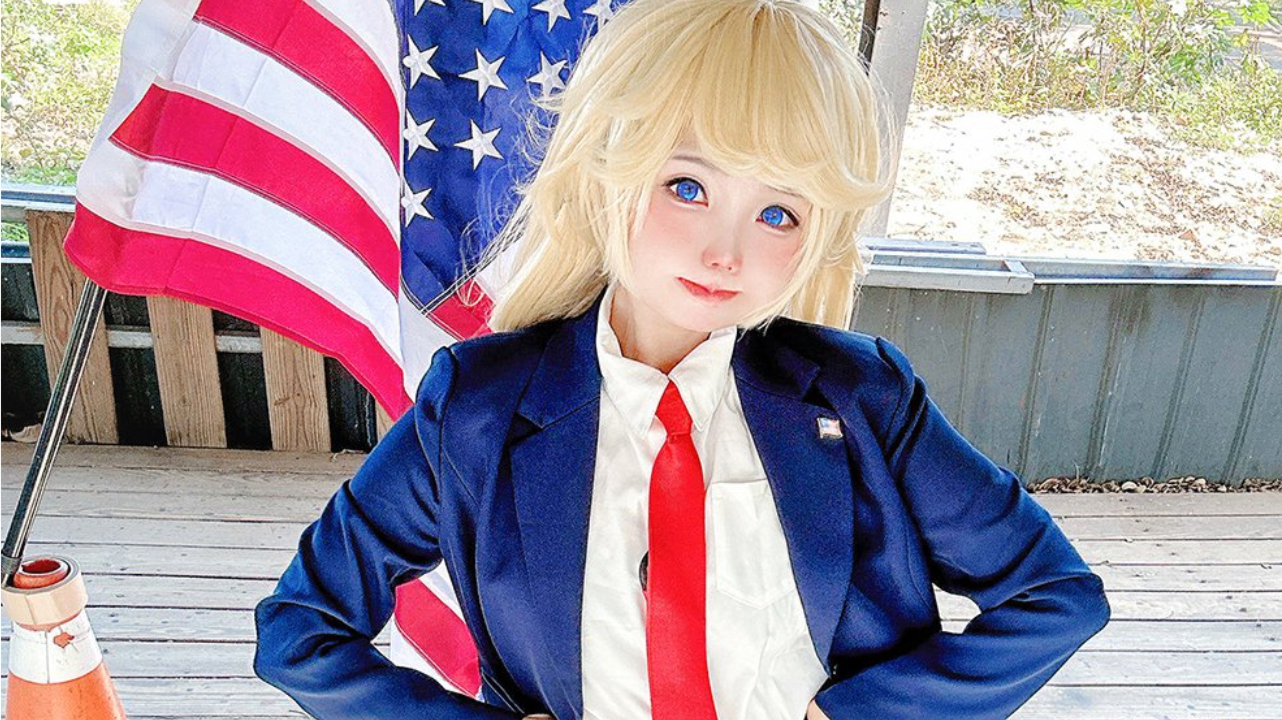 Neneko Cosplays as Trump-chan, President of the USA
